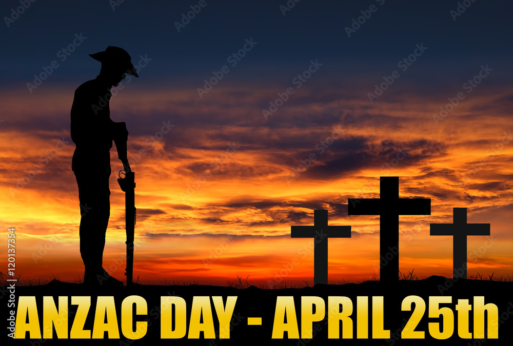 ANZAC illustration. World War 1 Australian and New Zealand soldiers ...