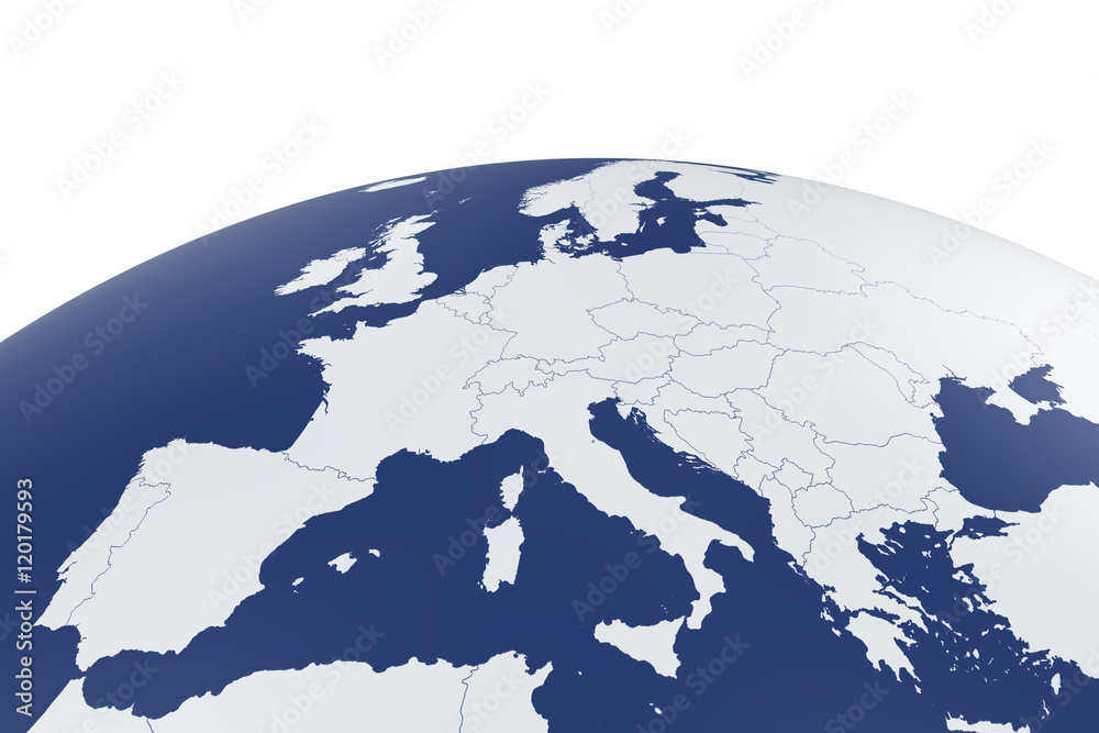 Europe map Earth globe Stock Illustration | Adobe Stock
