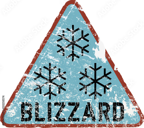blizzard warning sign, vector illustration, Stock Vector | Adobe Stock
