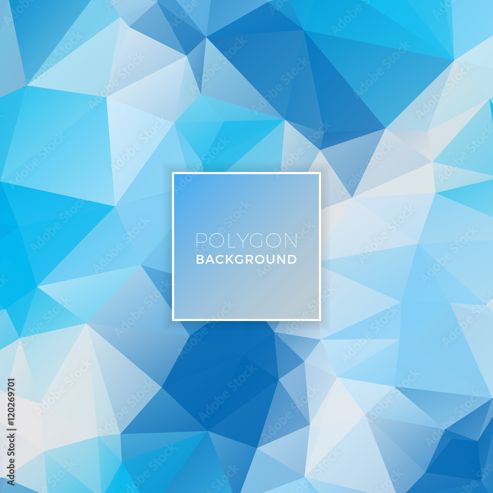 Ice Blue Polygon Background Stock Vector | Adobe Stock