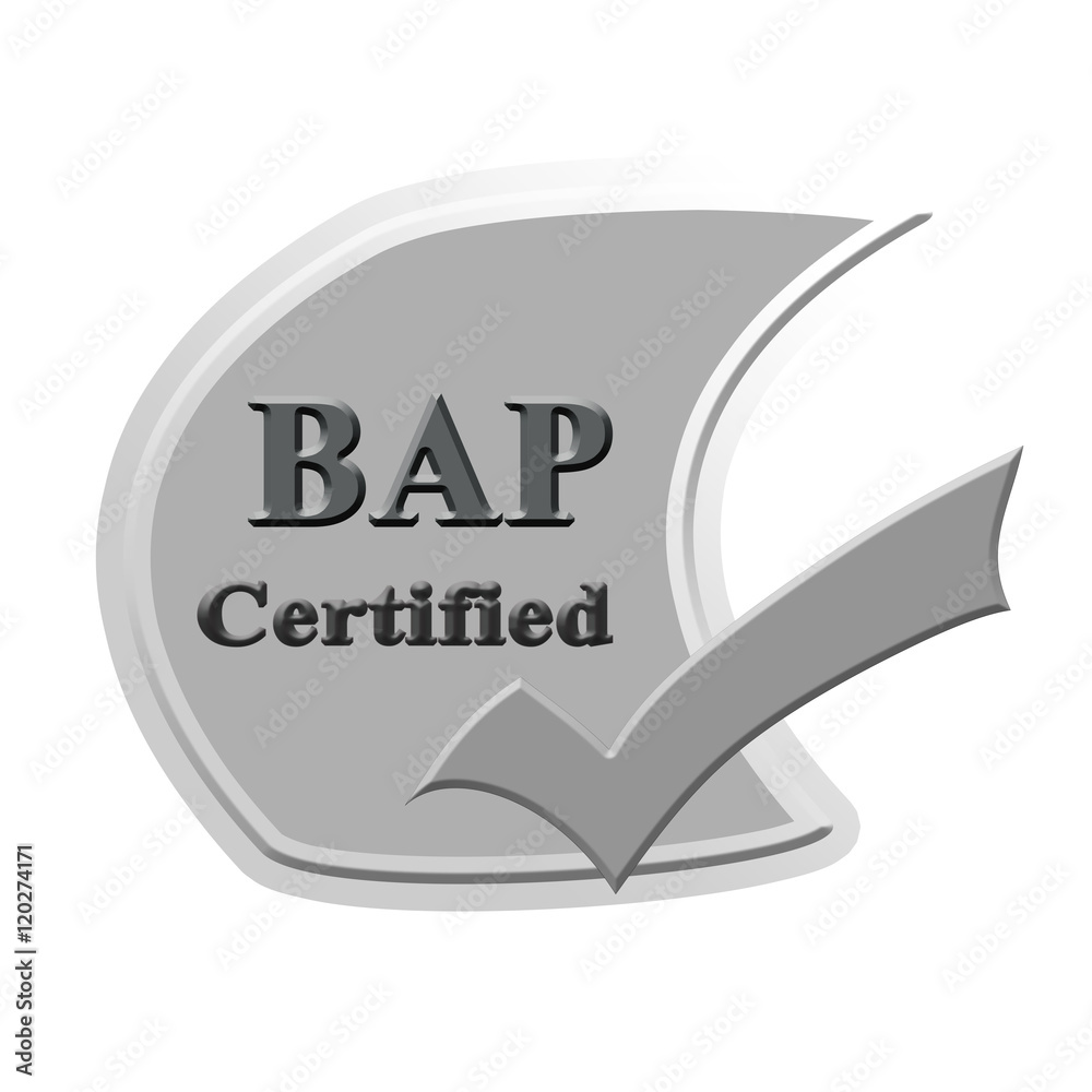 BAP certified icon or symbol image concept design for business and use ...