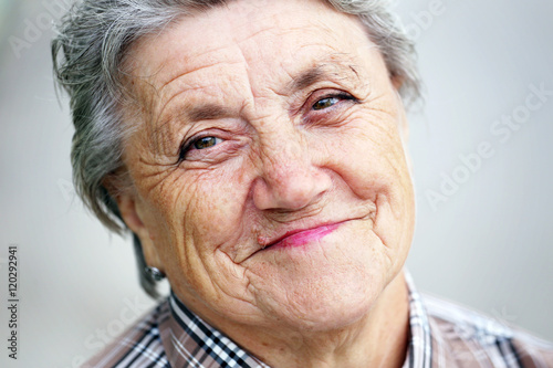 Smile granny face Stock Photo | Adobe Stock