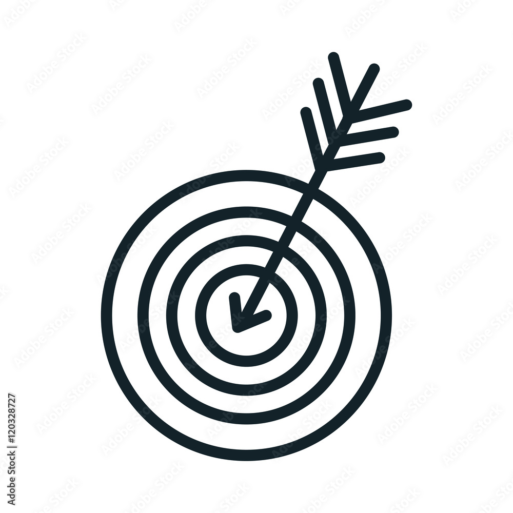 Image vectorielle Stock round target with arrow. strategy and objective ...
