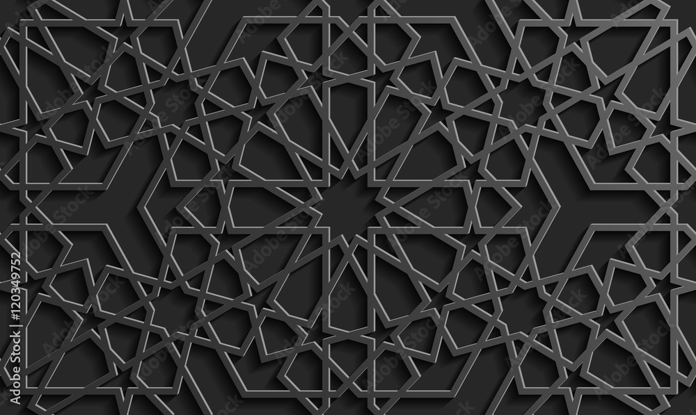 Seamless islamic pattern 3d . Traditional Arabic design element. Stock ...