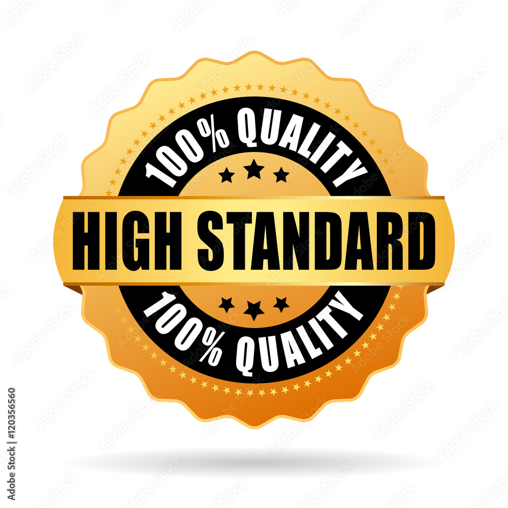 High standard gold star icon Stock Vector | Adobe Stock