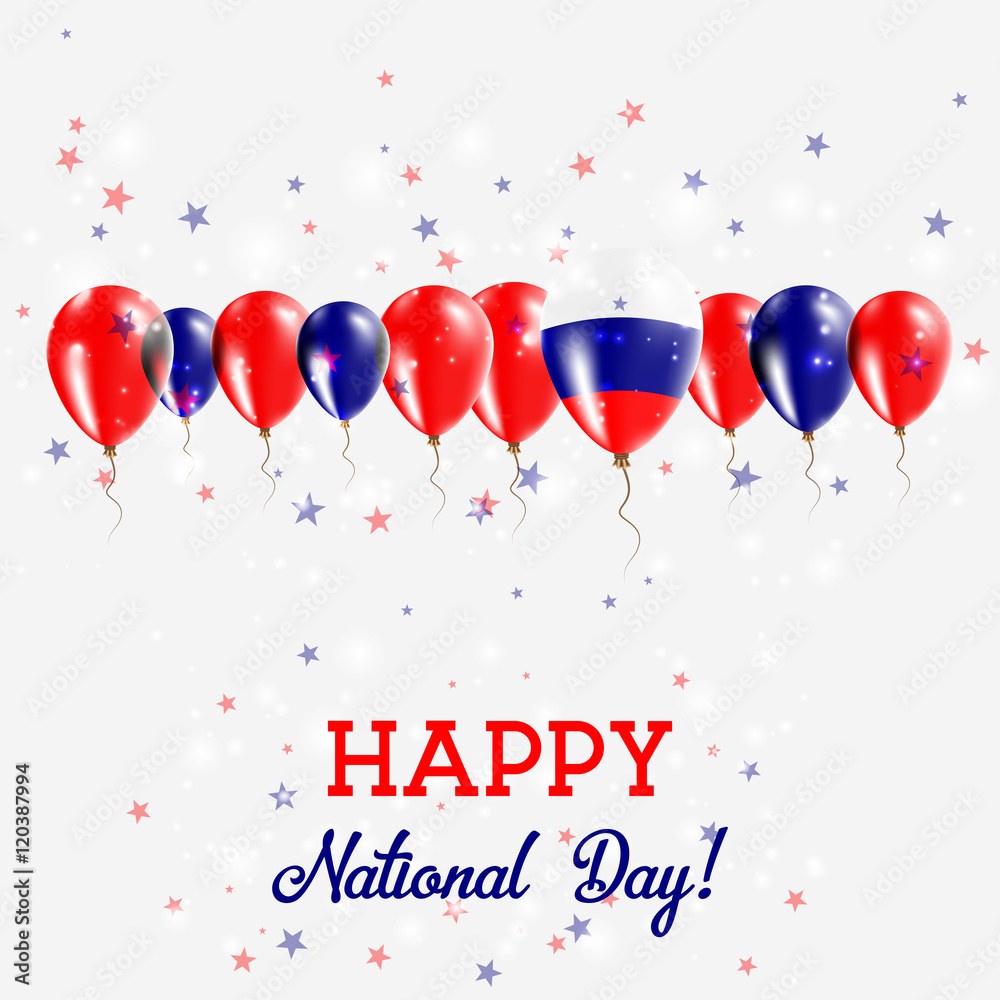 Russian Federation Independence Day Sparkling Patriotic Poster. Happy ...
