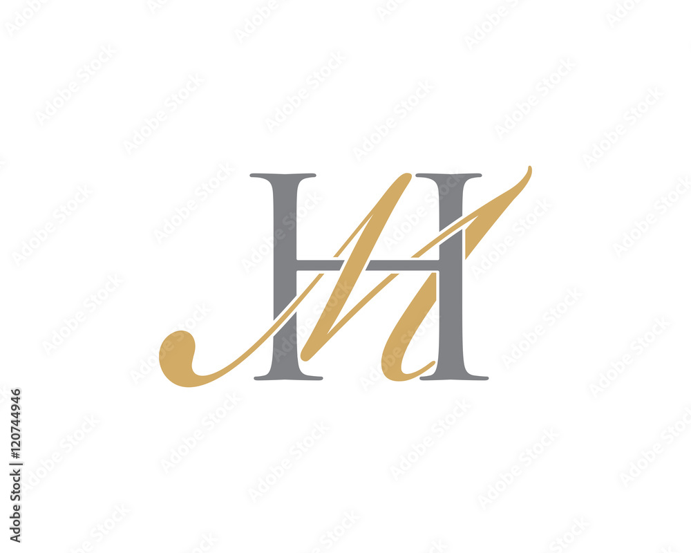 Neo Letter MH HM Logo Icon の Stock ベクター | Adobe Stock