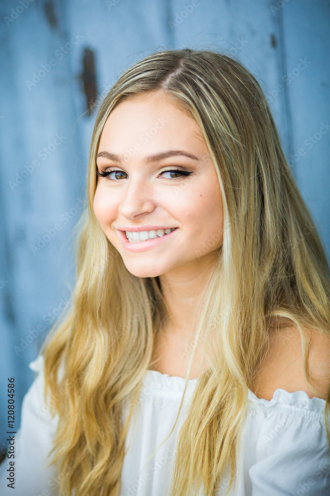 High school senior poses for portraits Stock Photo | Adobe Stock