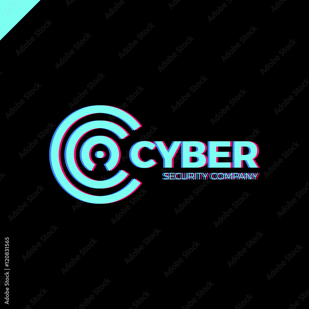 Cyber Security and defender line Letter C logo icon design template ...