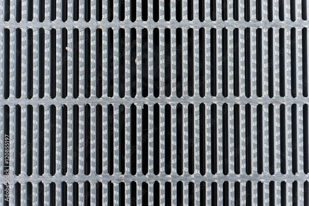 The galvanized steel grating on gutter Stock Photo | Adobe Stock