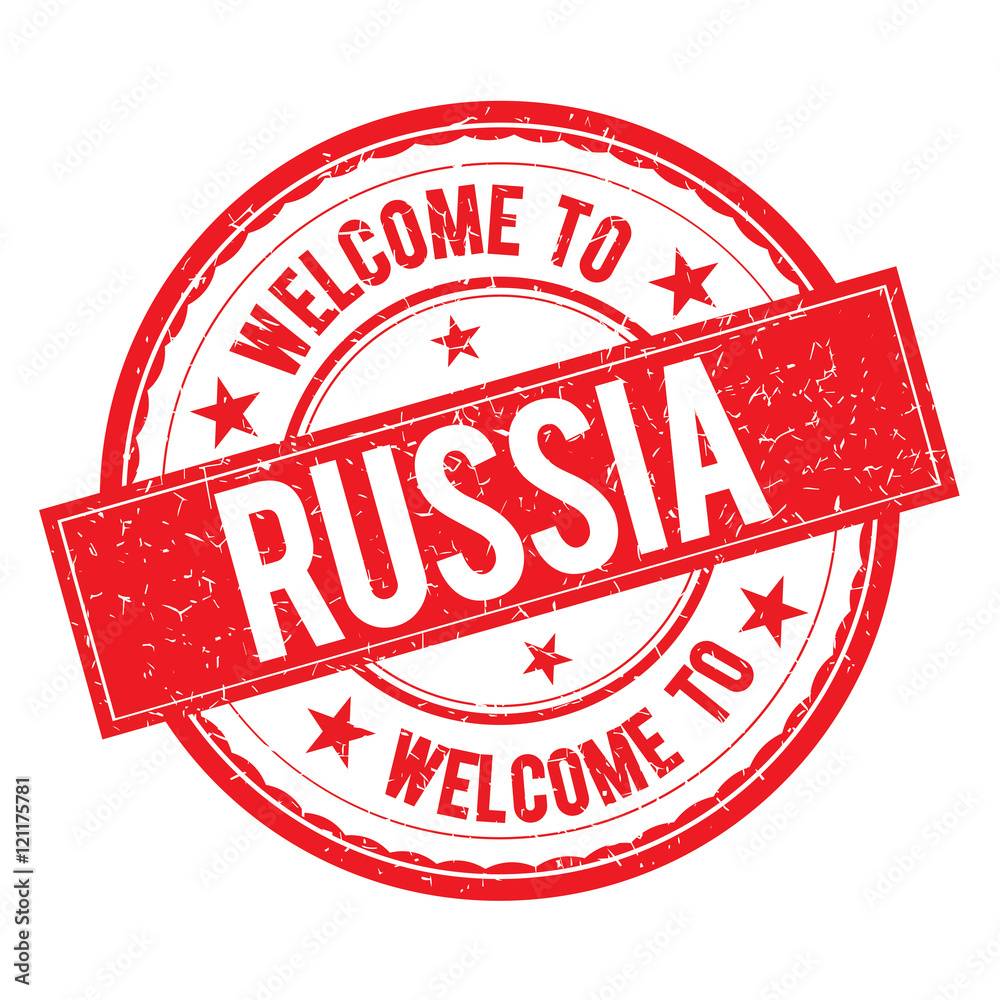 Welcome to RUSSIA Stamp Sign Vector. Stock Vector | Adobe Stock