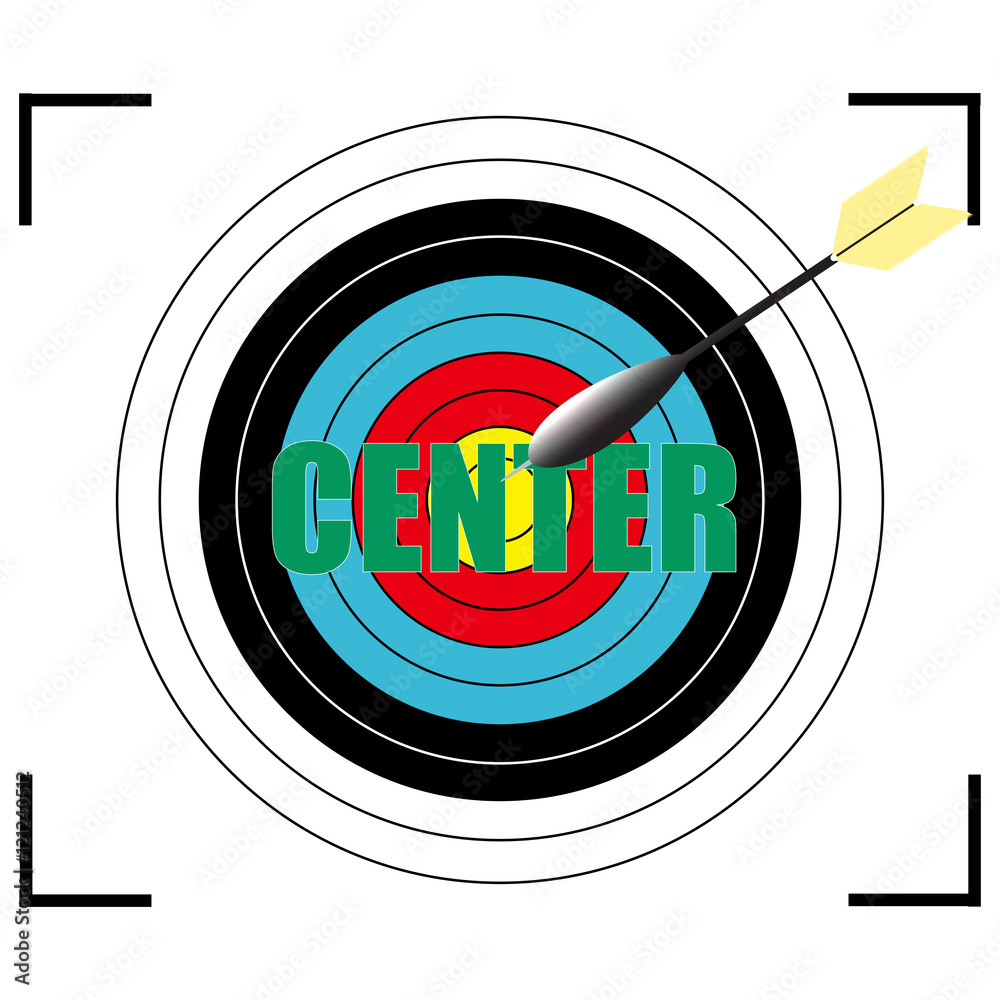 Image vectorielle Stock Center word Vector, business concept target for ...