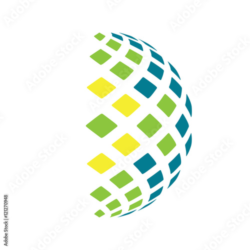 half globe tech Stock Vector | Adobe Stock