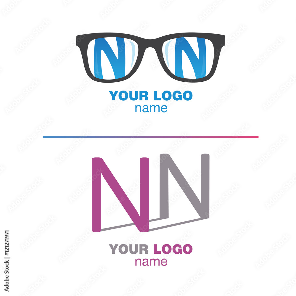 NN logotype. Letter sign. Vector illustration letter n set. Letter N ...