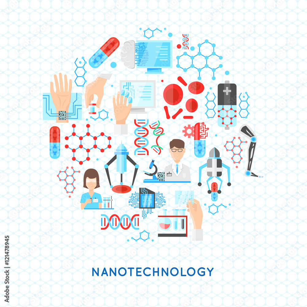 Nanotechnology Round Design Stock Vector | Adobe Stock