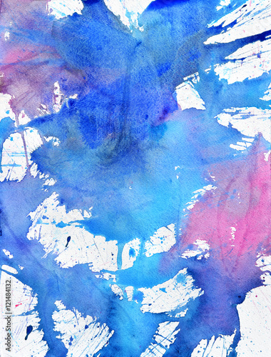 watercolor paint drips drops and splattered color, vibrant splashes on ...
