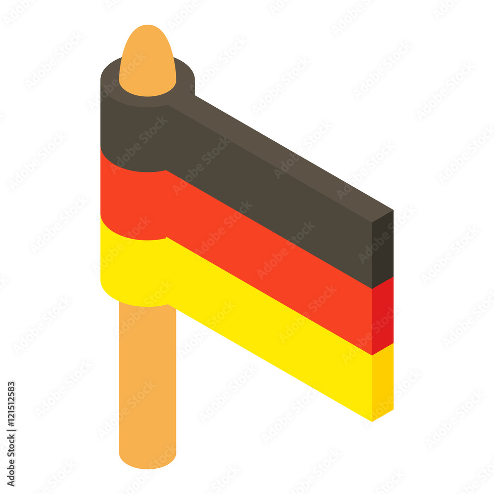 Flag of Germany icon in cartoon style isolated on white background ...