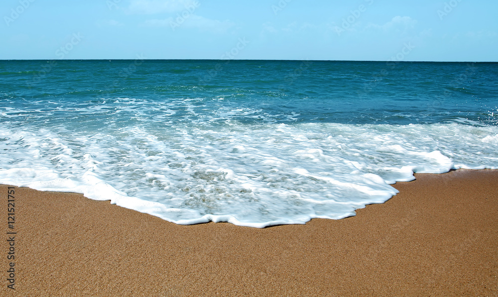 Nature background with blue sky and clear water Stock Photo | Adobe Stock