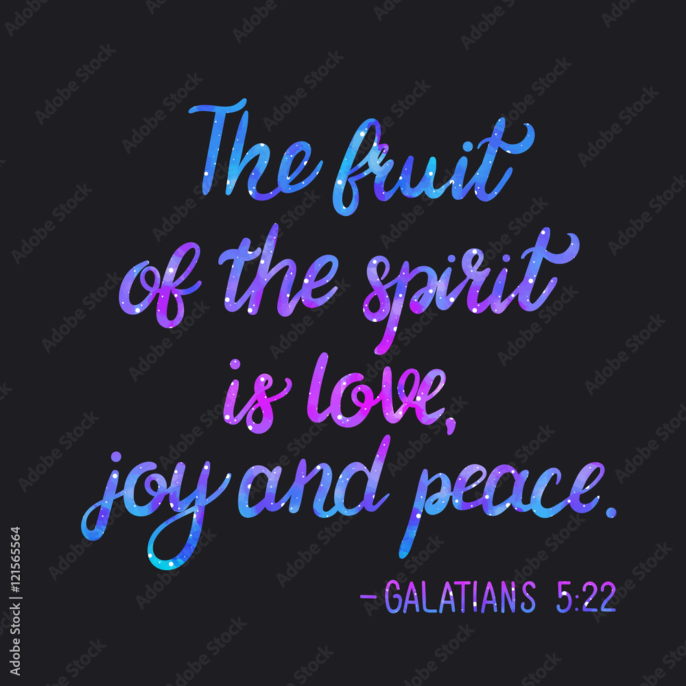 Bible Verse. Lettering with Space Texture. Stock Vector | Adobe Stock