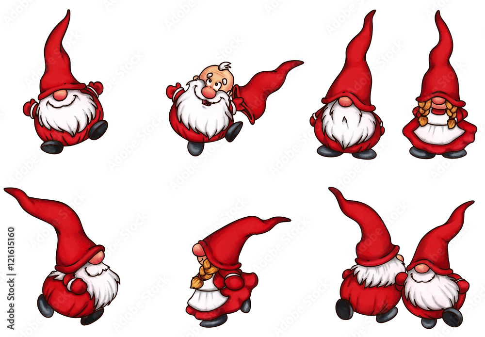 Weihnachten, Wichtel, Santa Stock Illustration | Adobe Stock