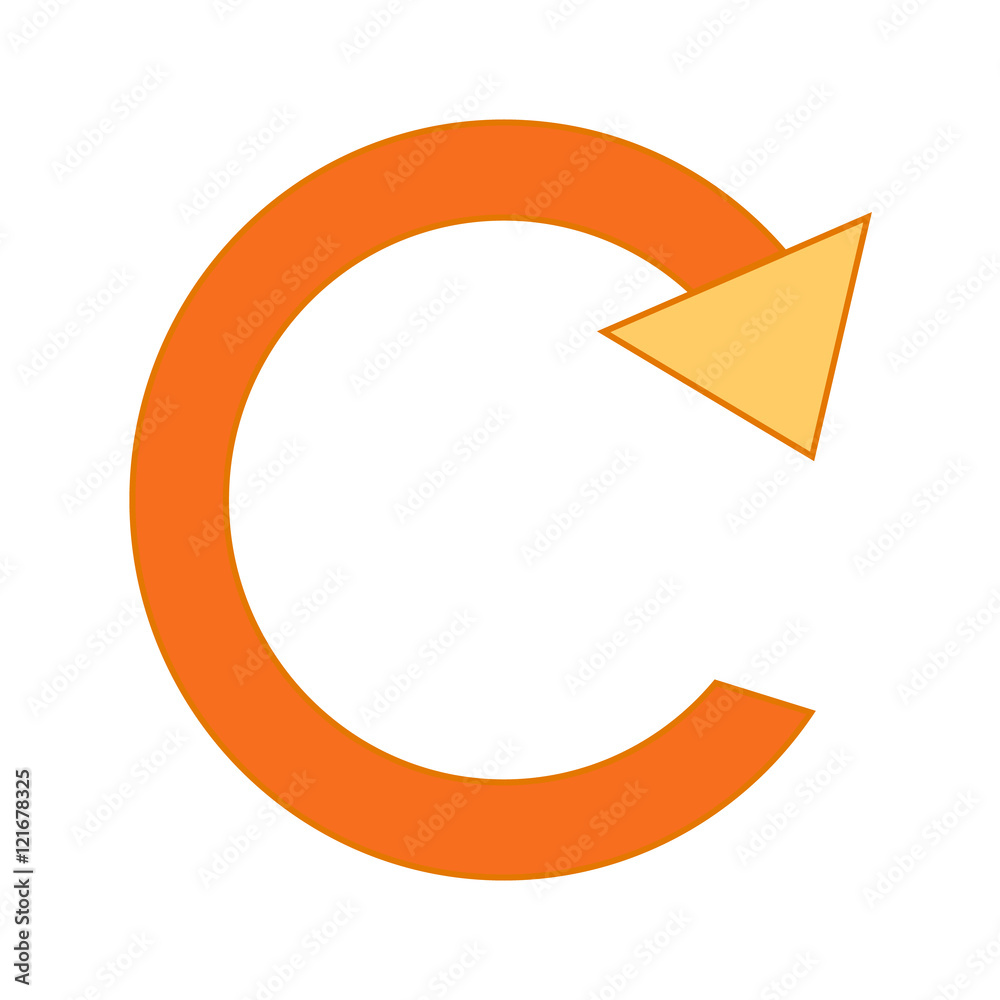 Repeat symbol icon on white background. Vector illustration. Stock ...