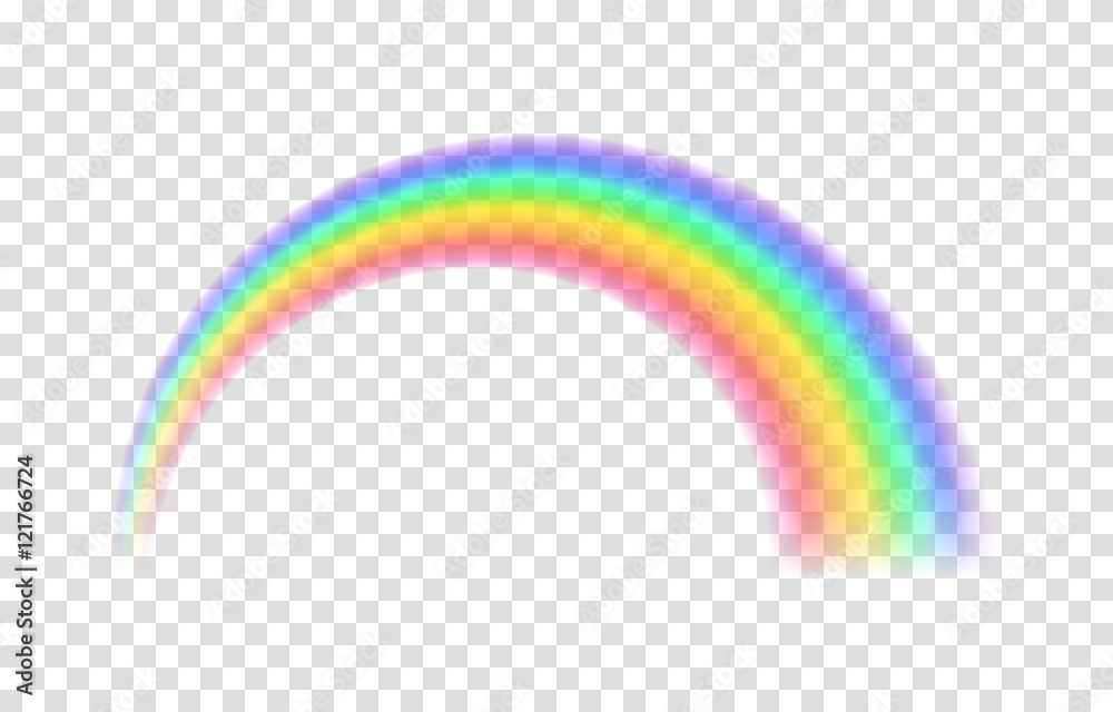 Transparent rainbow. Vector illustration. Realistic raibow on ...