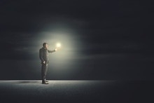 Walking With A Torch Free Stock Photo - Public Domain Pictures