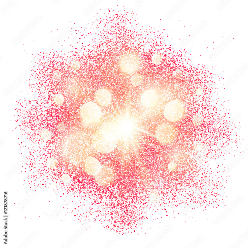 Pink glitter shining splash vector texture on white background Stock ...