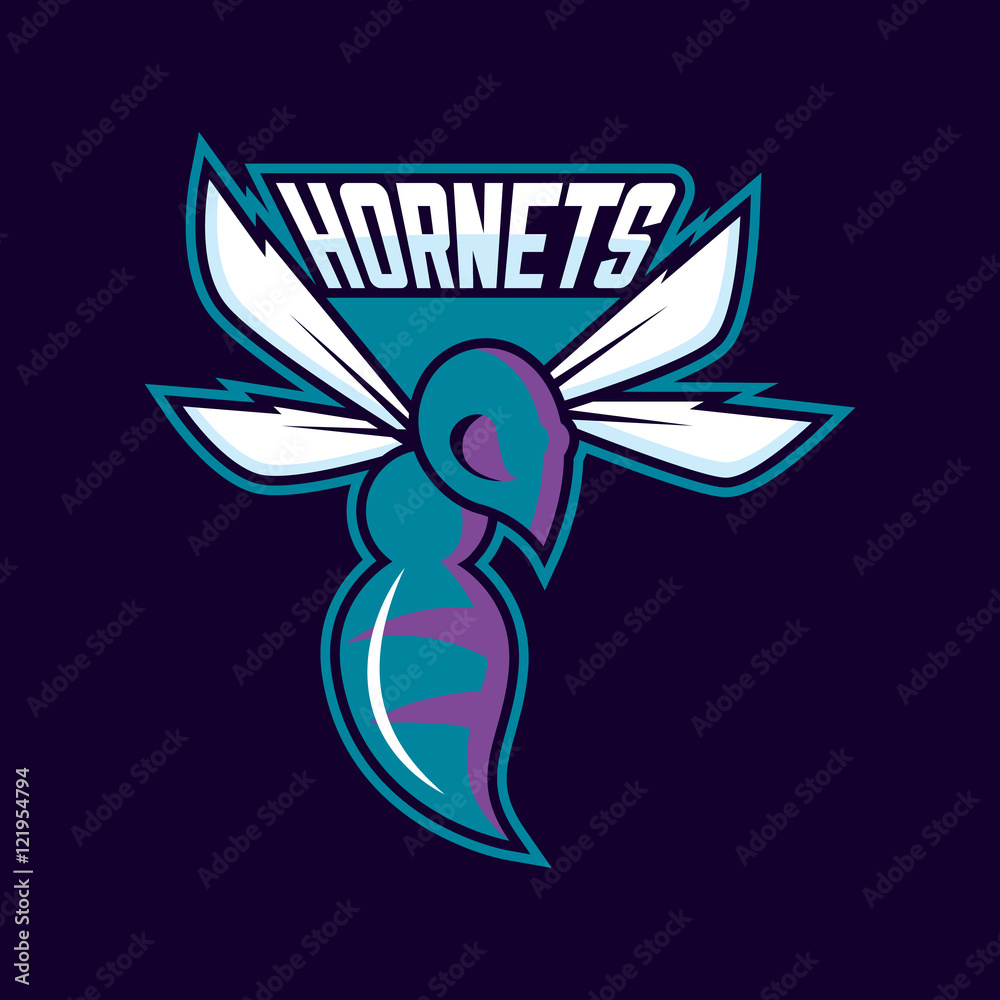 Modern professional logo for sport team. Hornet mascot. Hornets, vector ...