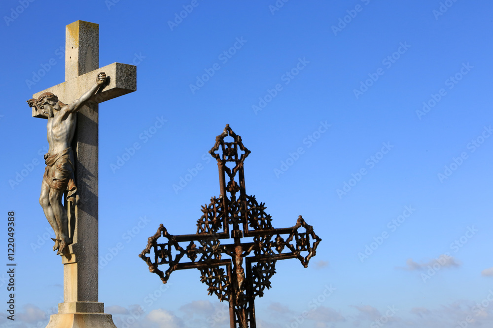 Jésus-Christ sur la croix. / Jesus on the cross. Stock Photo | Adobe Stock