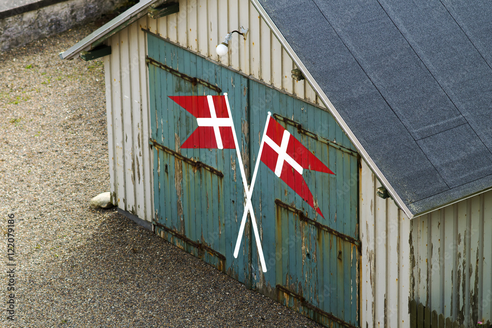 Dannebrog - dänische Flaggen Stock Photo | Adobe Stock