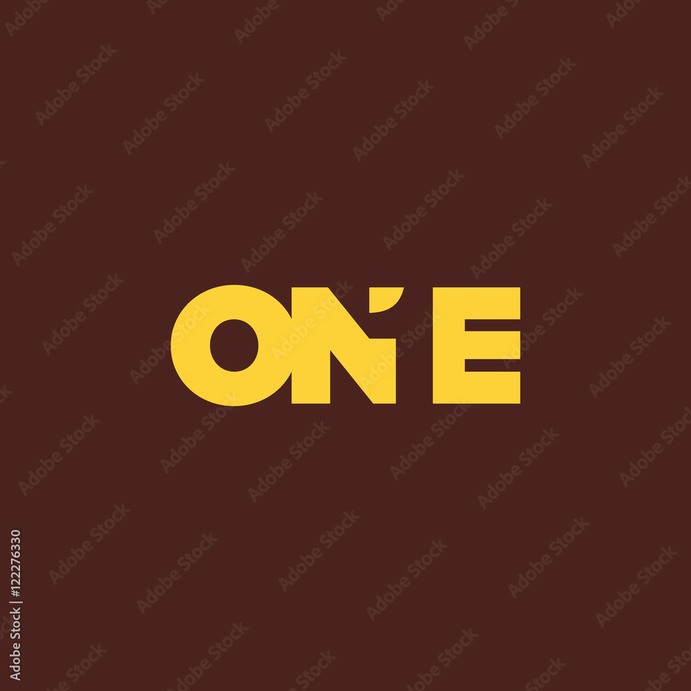 Number two negative space logo concept Stock Vector | Adobe Stock