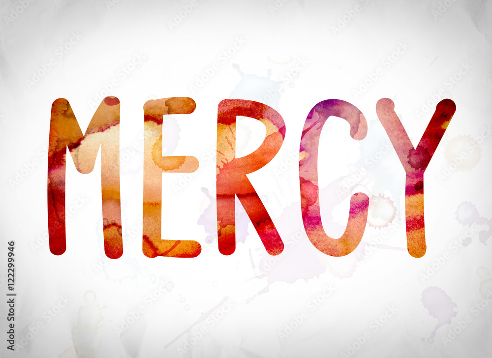 Mercy Concept Watercolor Word Art Stock Illustration | Adobe Stock