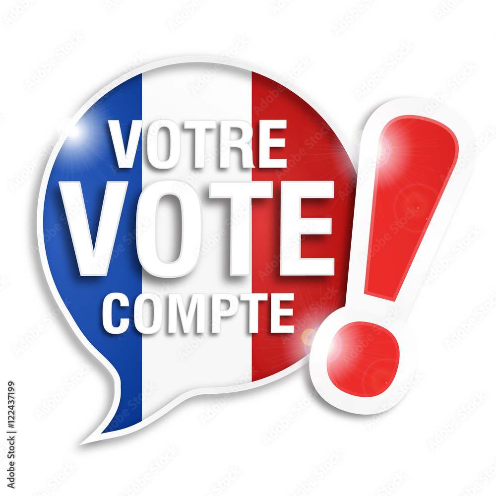 Image vectorielle Stock bulle : votre vote compte | Adobe Stock