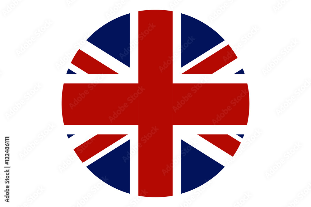 United Kingdom flag round icon. UK flag icon with accurate official ...