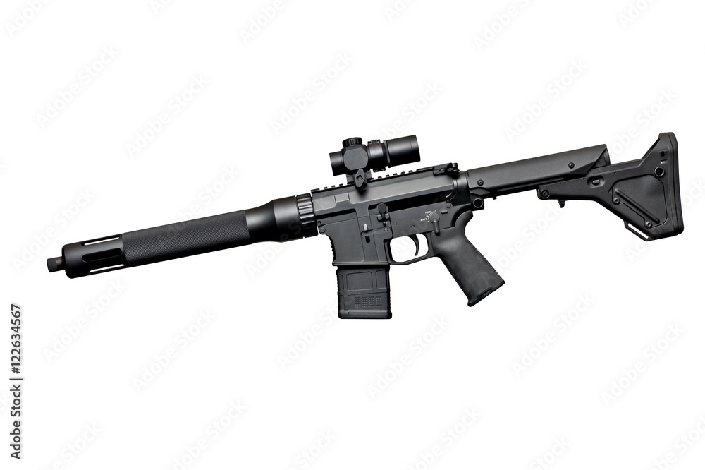 Assault semi-automatic rifle Stock Photo | Adobe Stock
