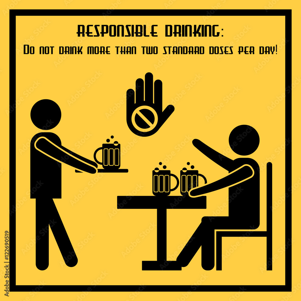Responsible drinking - conceptual social poster about norms of alcohol ...