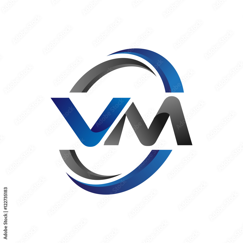 เวกเตอร์ Stock Simple Modern Initial Logo Vector Circle Swoosh vm ...