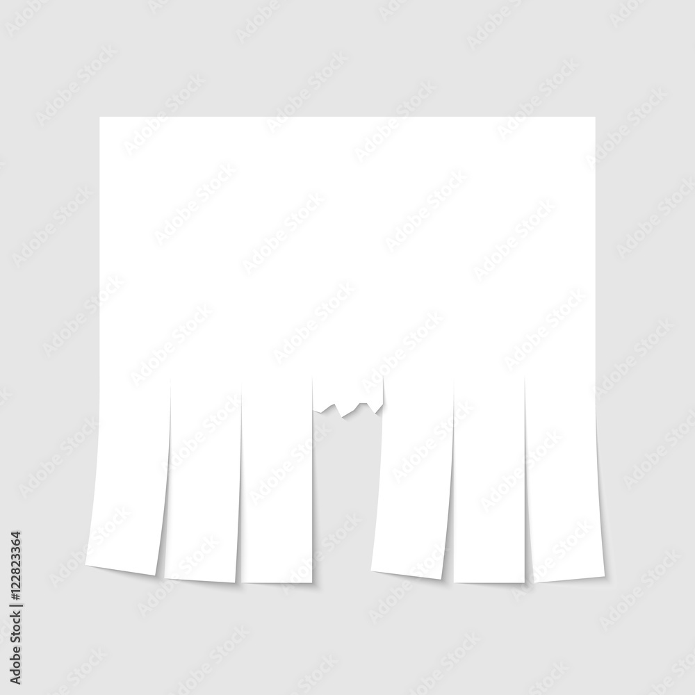 Blank advertisement template with cut slips. Vector illustration Stock ...