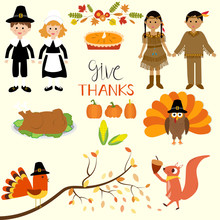 Thanksgiving Vintage Pilgrim Card Free Stock Photo - Public Domain Pictures