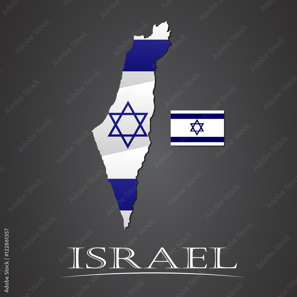 Map of israel. vector illustration Stock Vector | Adobe Stock