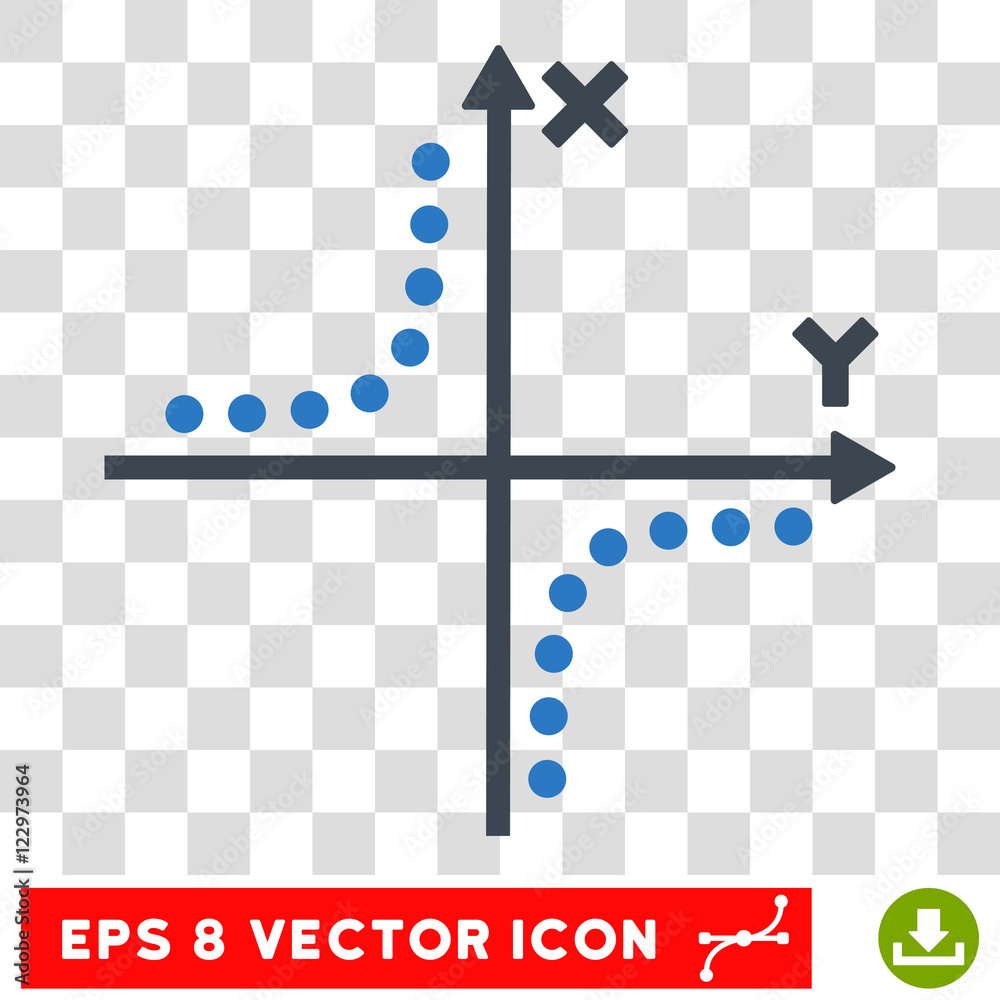 Vector Hyperbola Plot EPS vector pictogram. Illustration style is flat ...