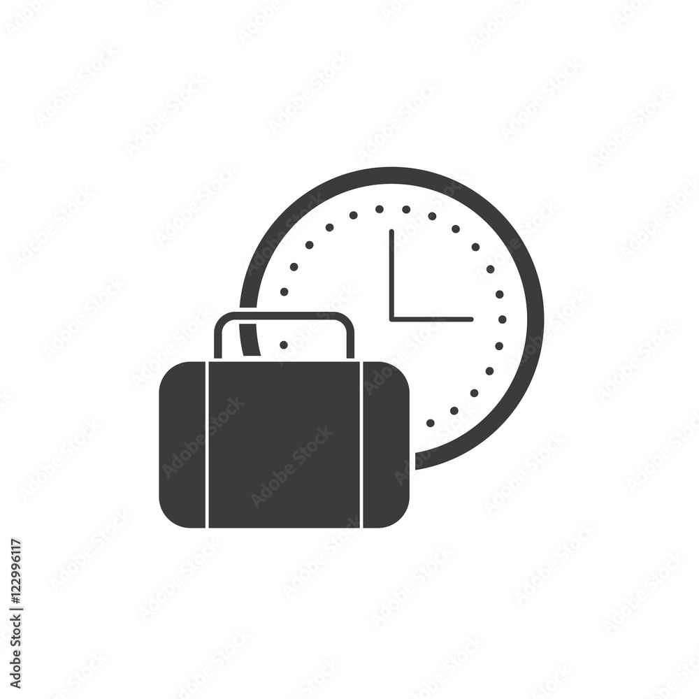 time clock with social media icon vector illustration design Stock ...