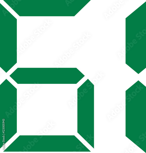 Sixty-one digital number 61 Stock Vector | Adobe Stock