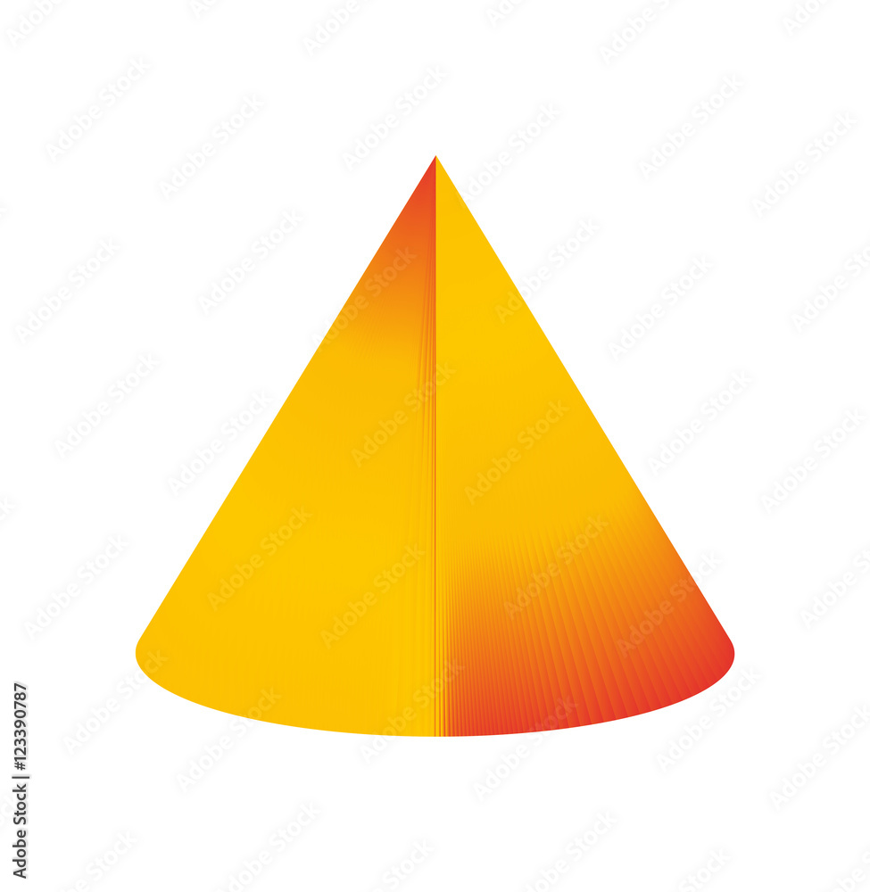 Stock-Vektorgrafik „Vector illustration of a colored cone,immagine ...