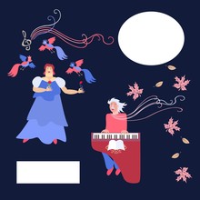 Vintage Female Duet Singers Free Stock Photo - Public Domain Pictures