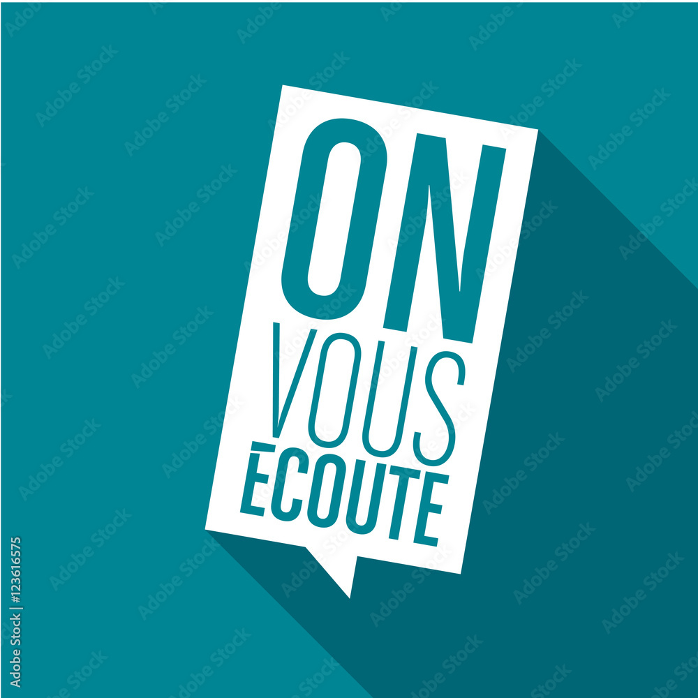 on vous écoute Stock Vector | Adobe Stock