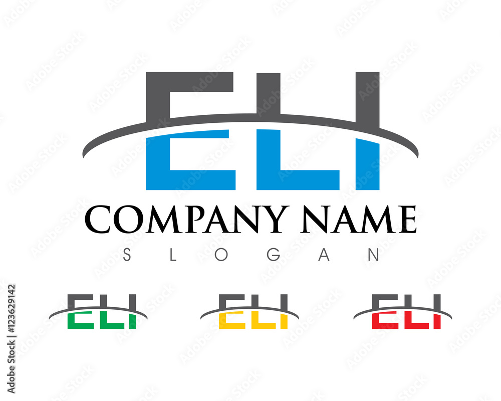 Stock-Vektorgrafik „ELI Letter Logo“ | Adobe Stock