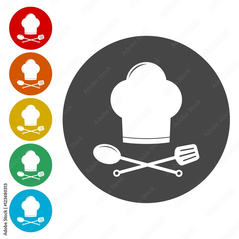 Chef hat sign icon. Cooking symbol. Stock Vector | Adobe Stock