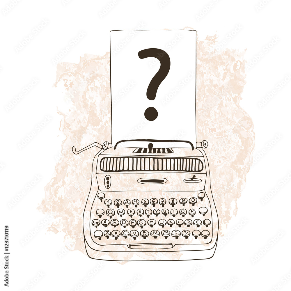 Question mark / cartoon vector and illustration, hand drawn, sketch ...